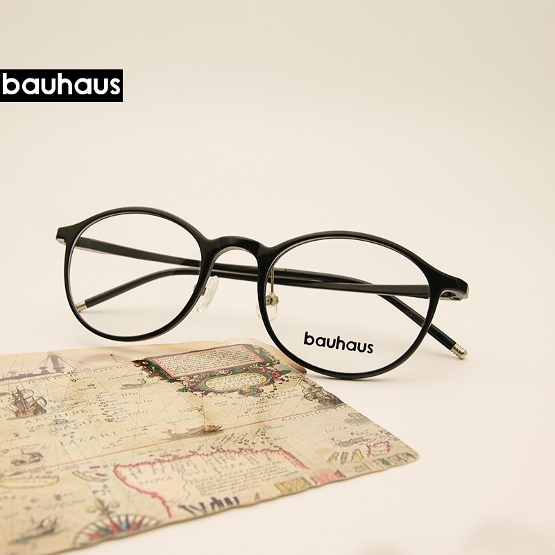 bauhaus Vintage Retro Round Eyeglasses Frame Women... – Grandado