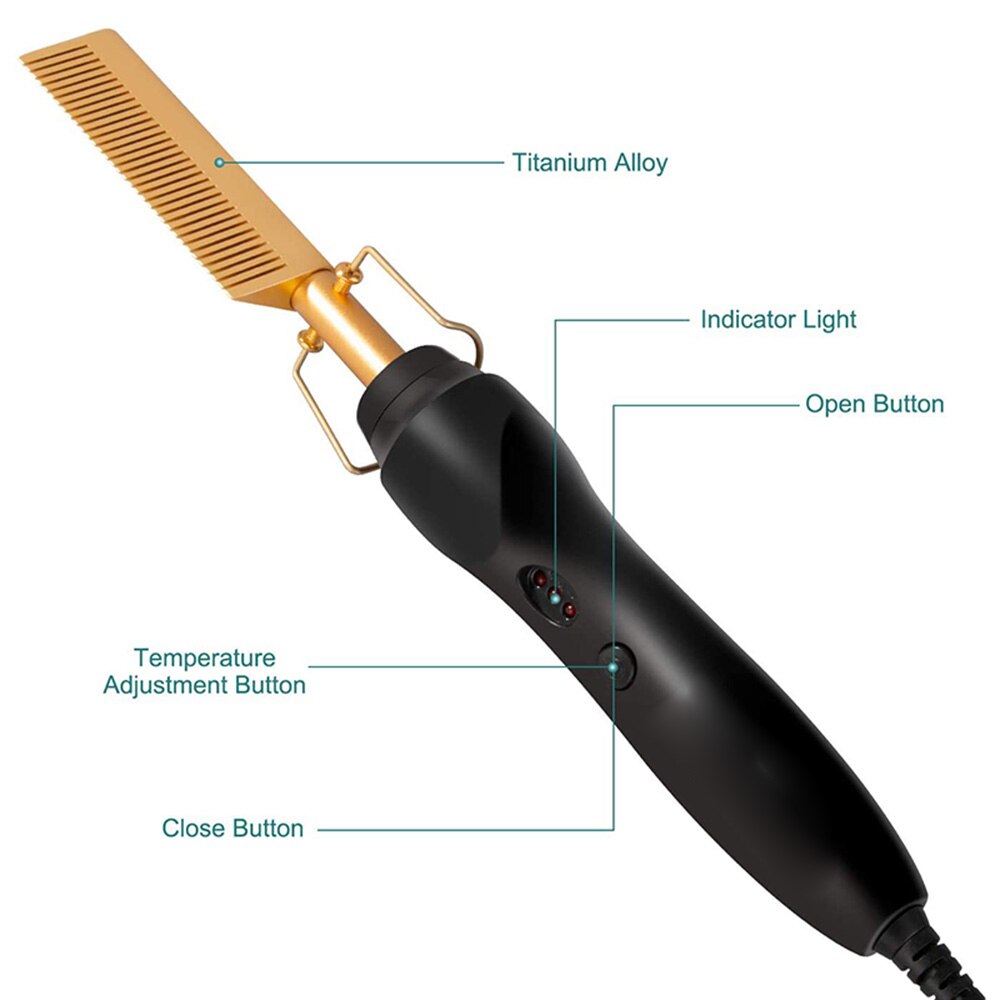 Hair Straightener Flat Irons Heating Comb Wet Dry ... – Vicedeal