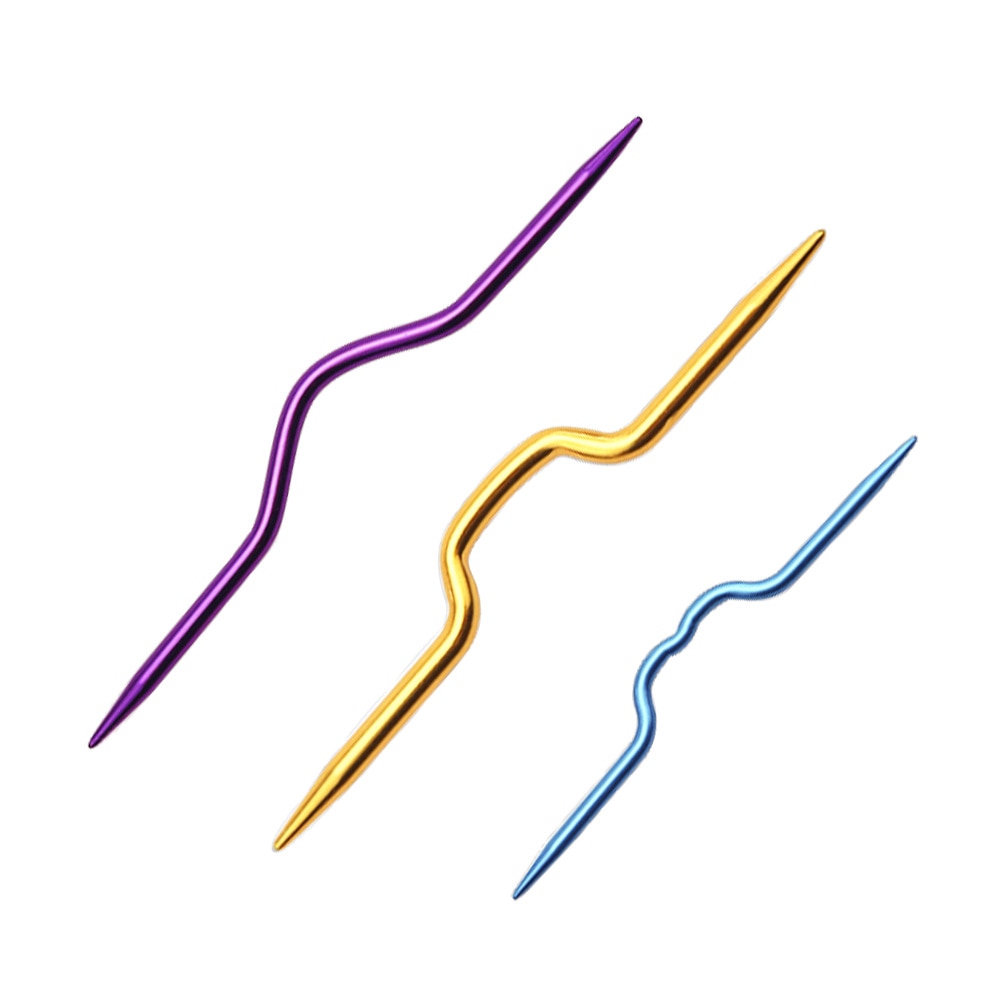 3PCS Curved Crochet Hooks Aluminum Knitting Needle... – Grandado