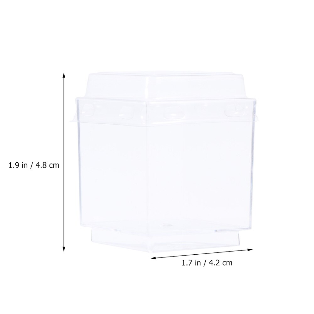 10pcs Transparent Mousse Cup Square Container for ... – Grandado