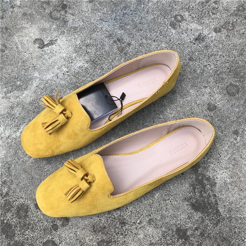 Flock Flat Shoes Women British Tassel Oxfords Flat... – Grandado