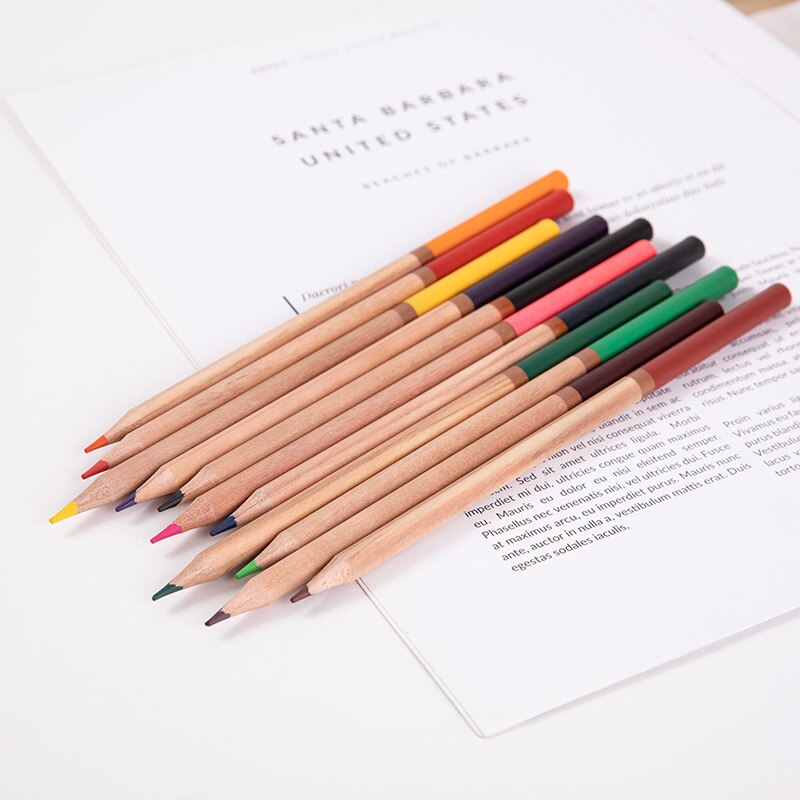 12 Logs/Basswood/Zwart Hout Schets Kleur Lood Boxe... – Vicedeal