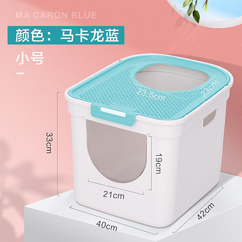 Double Door Of Fully Enclosed Cat Litter Basin Wit... – Grandado