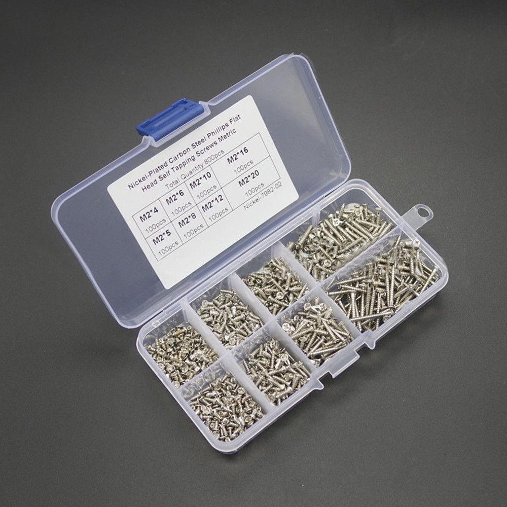 800PCS M2 Countersunk Stainless Steel Self Tapping... – Vicedeal