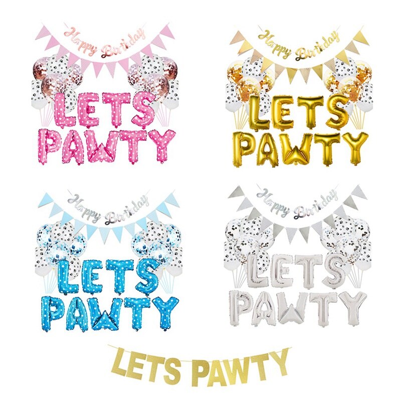Hond Pet Party Brief Ballon Banner Pakket Huisdier... – Vicedeal
