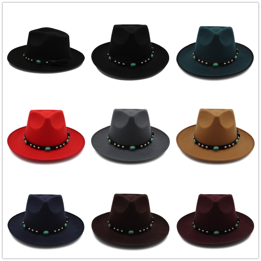 Women Felt Chapeau Fedora Hat With Wide Brim Jazz ... – Vicedeal