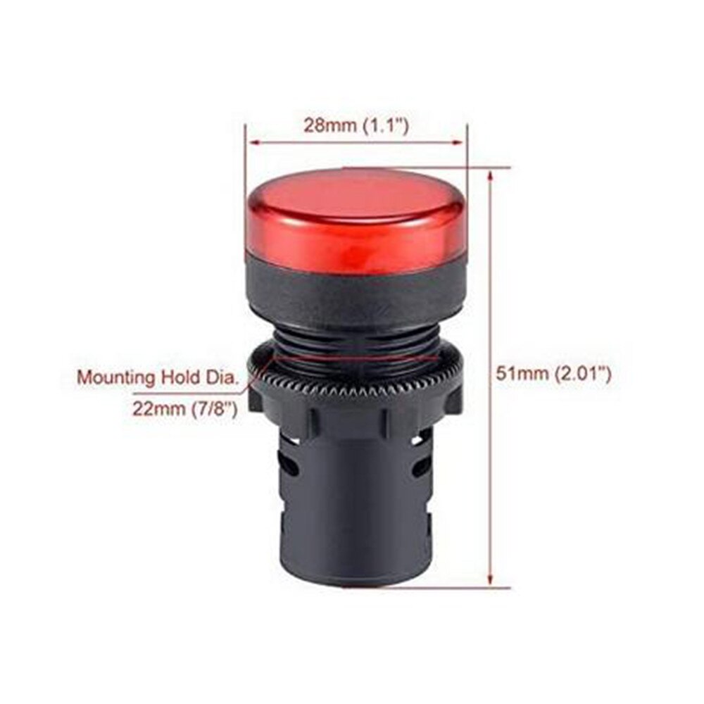 Rood Signaal Licht Vervanging-25 ℃ ~ + 55 ℃ 22Mm 2... – Grandado
