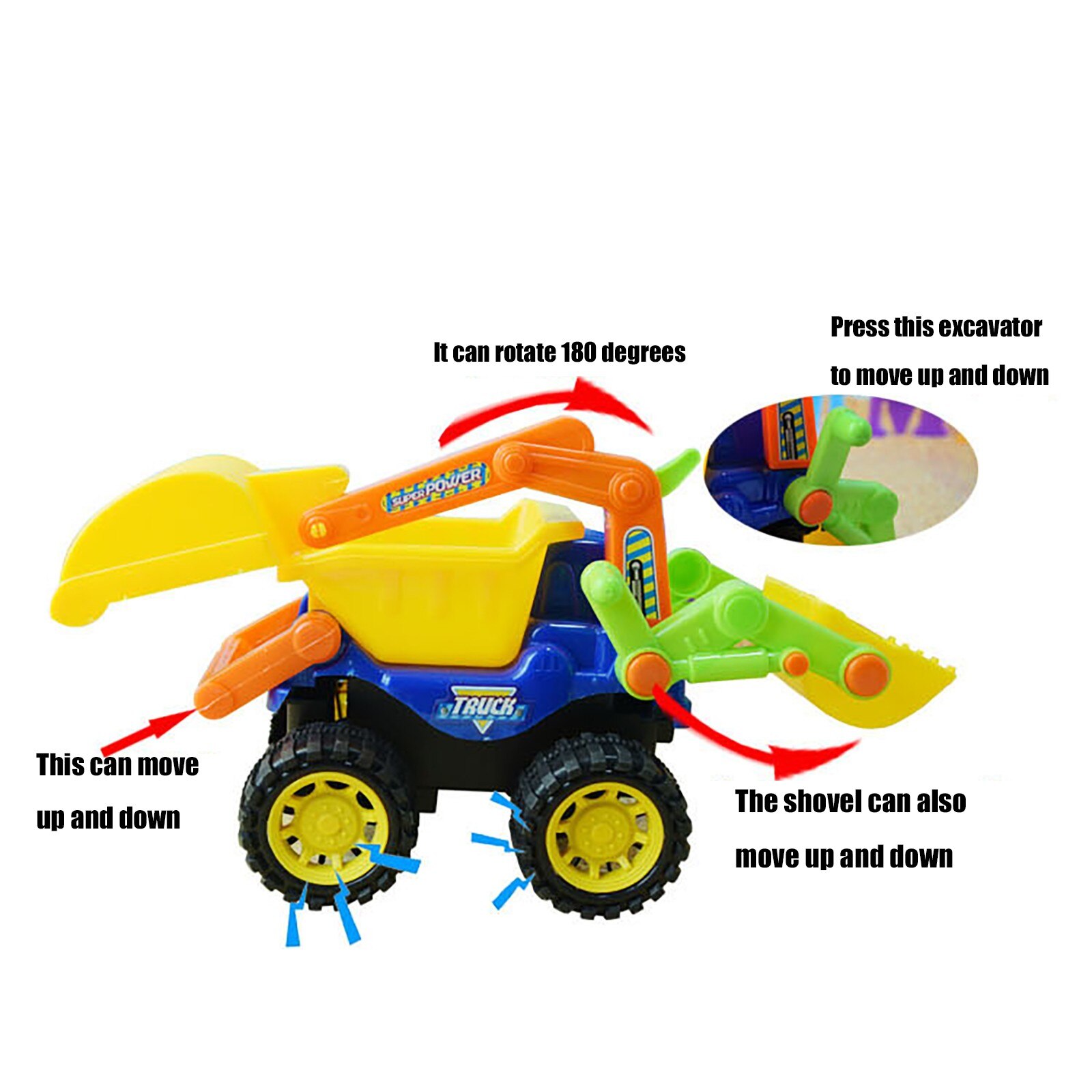 Simulation Engineering Vehicle Excavator Toy Car M... – Grandado