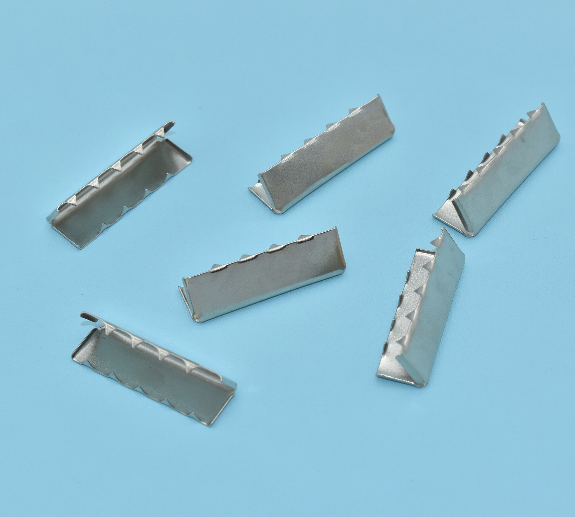 Silver Ribbon End Clamps with Loop Cord Ends Faste... – Grandado