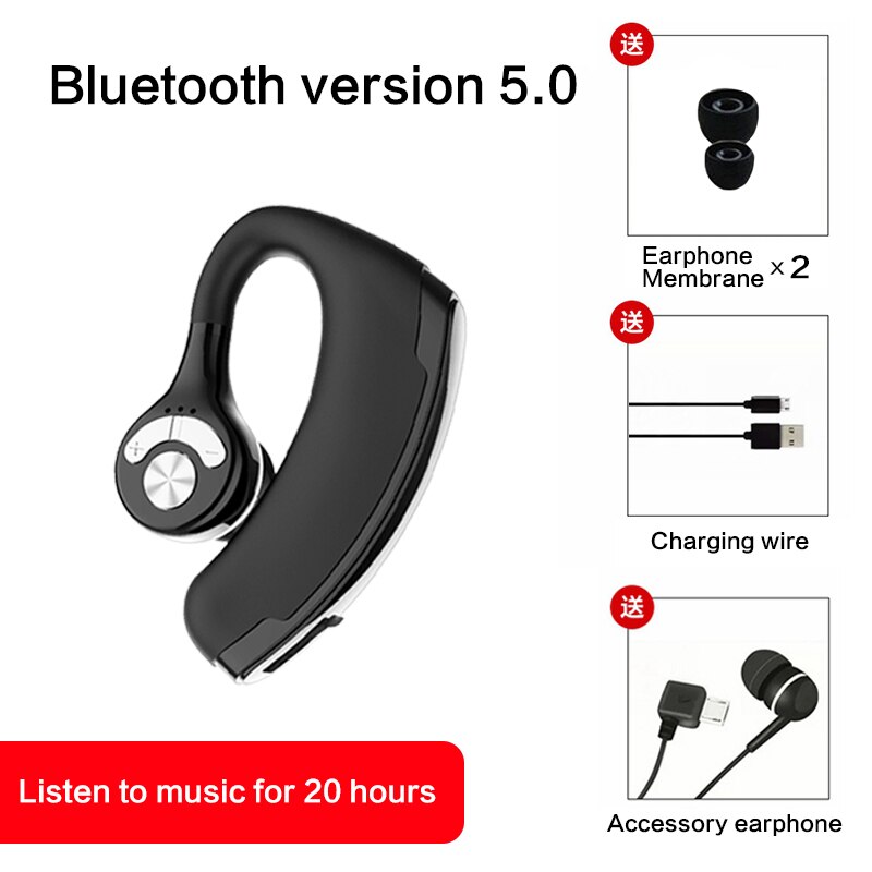 V18 bluetooth 5.0 Headset Handsfree Wireless Bluet... – Grandado