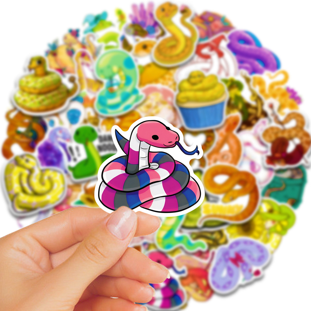 10/30/50PCS Cute Cartoon Animal Snake Stickers DIY... – Grandado