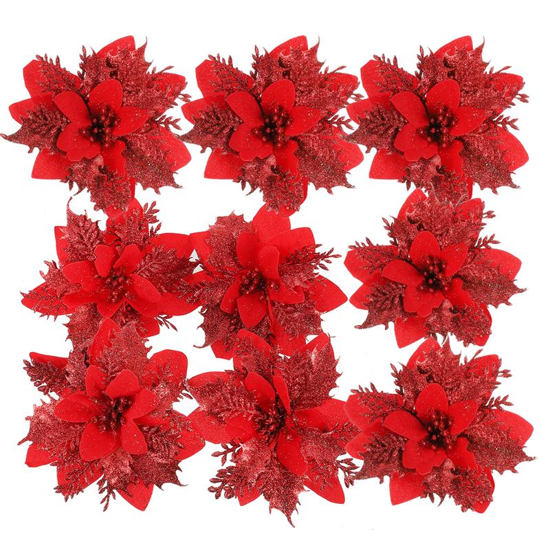 24Pcs Kerst Simulatie Bloem Kunstmatige Decoratiev... – Grandado