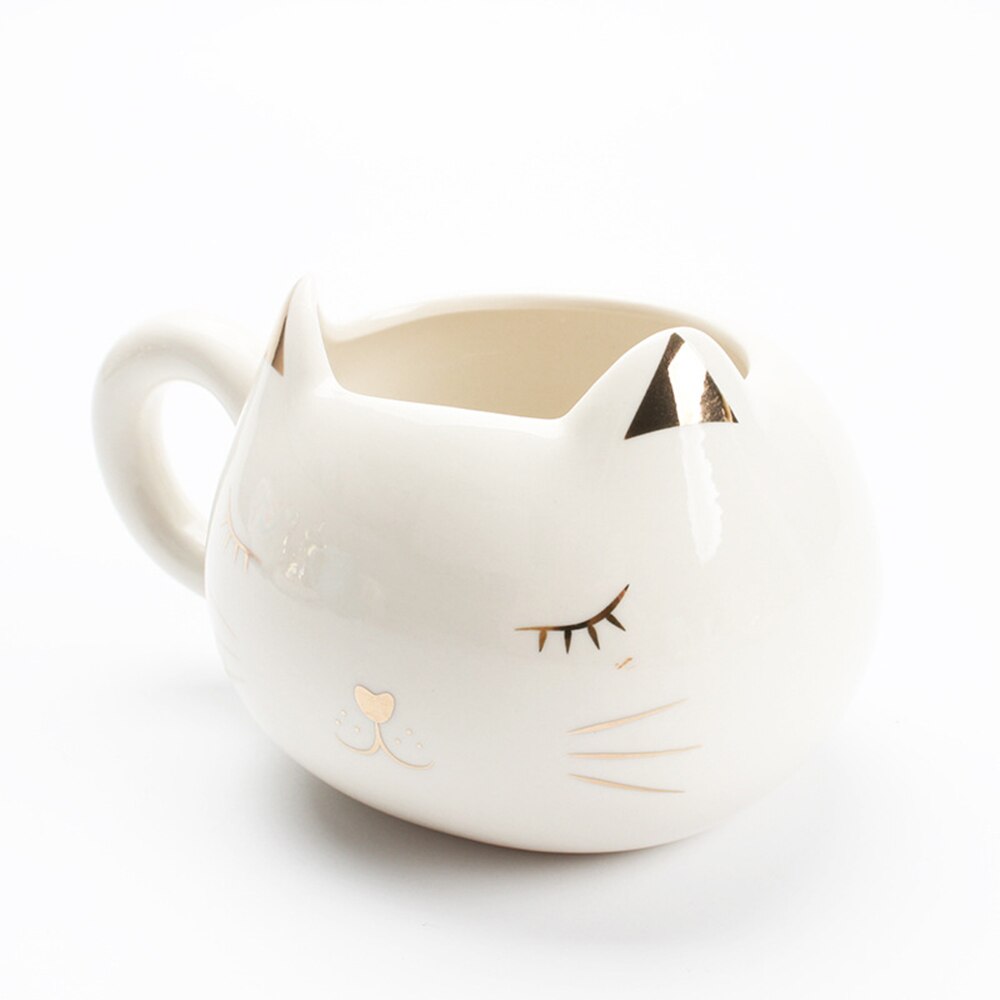 Cat mug ceramics mug cute kitten breakfast cup ani... – Grandado
