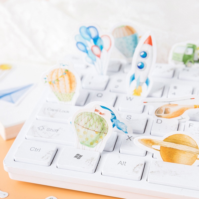 46Pcs Cute Airplane Stationery Stickers Childhood ... – Vicedeal