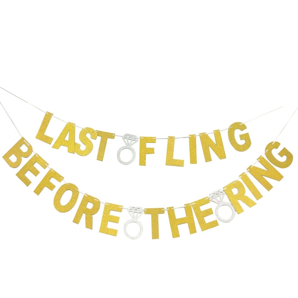 Giltter Gold Last Fling Before The Ring Banner for... – Grandado