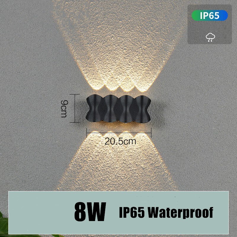 Led Wandlamp Aluminium Outdoor IP65 Waterdichte Up... – Vicedeal