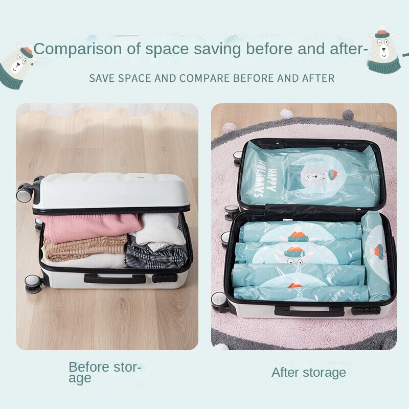 Vacuum Travel Hand Roll Compression Bag Luggage Sp... – Vicedeal