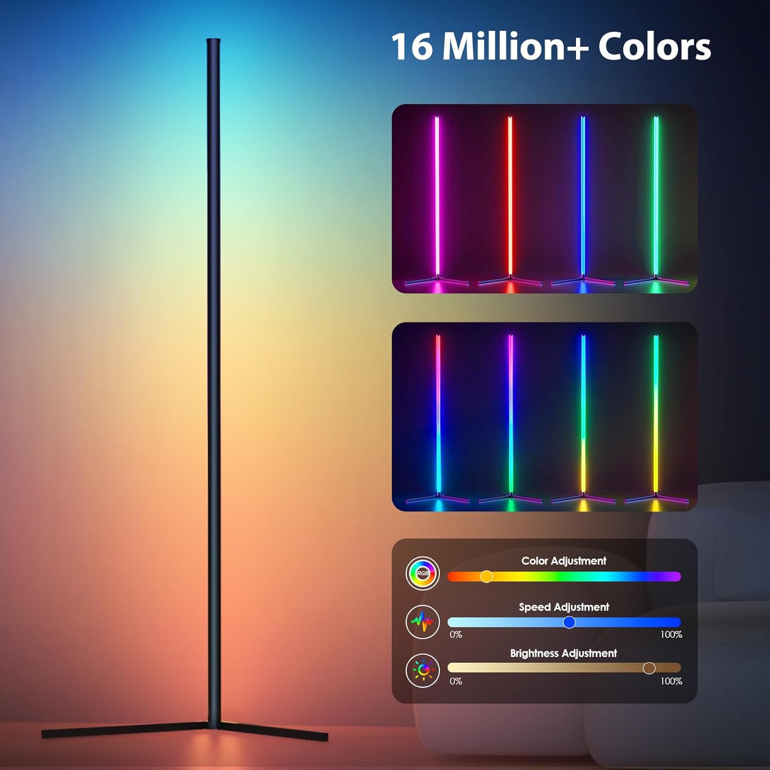 RGB Dream Color Floor Lamp with Music Sync Modern ... – Grandado