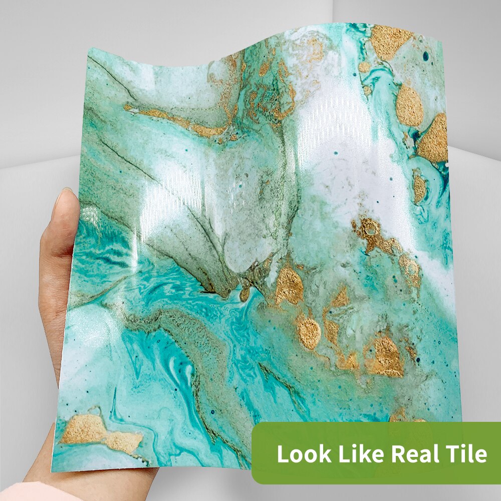 Funlife® Malachite Blue Agate Marble Wall Sticker ... – Grandado
