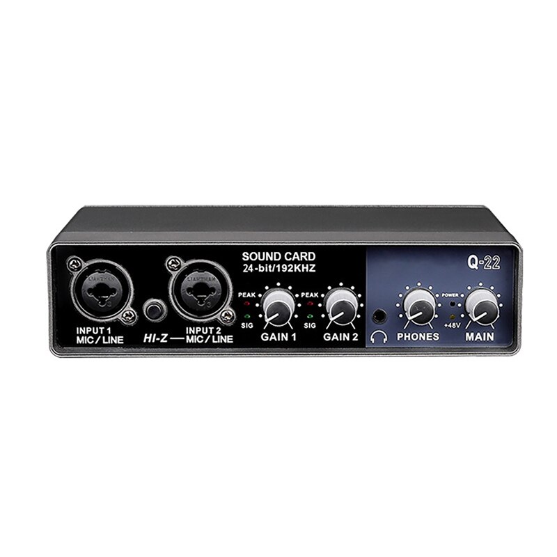 Q-22 Audio Interface Sound Card with Monitoring,El... – Vicedeal