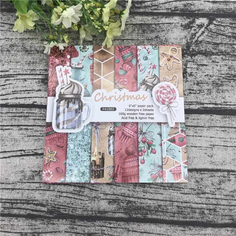 24 sheets 6"X6"the Christmas Pattern Scr... – Grandado
