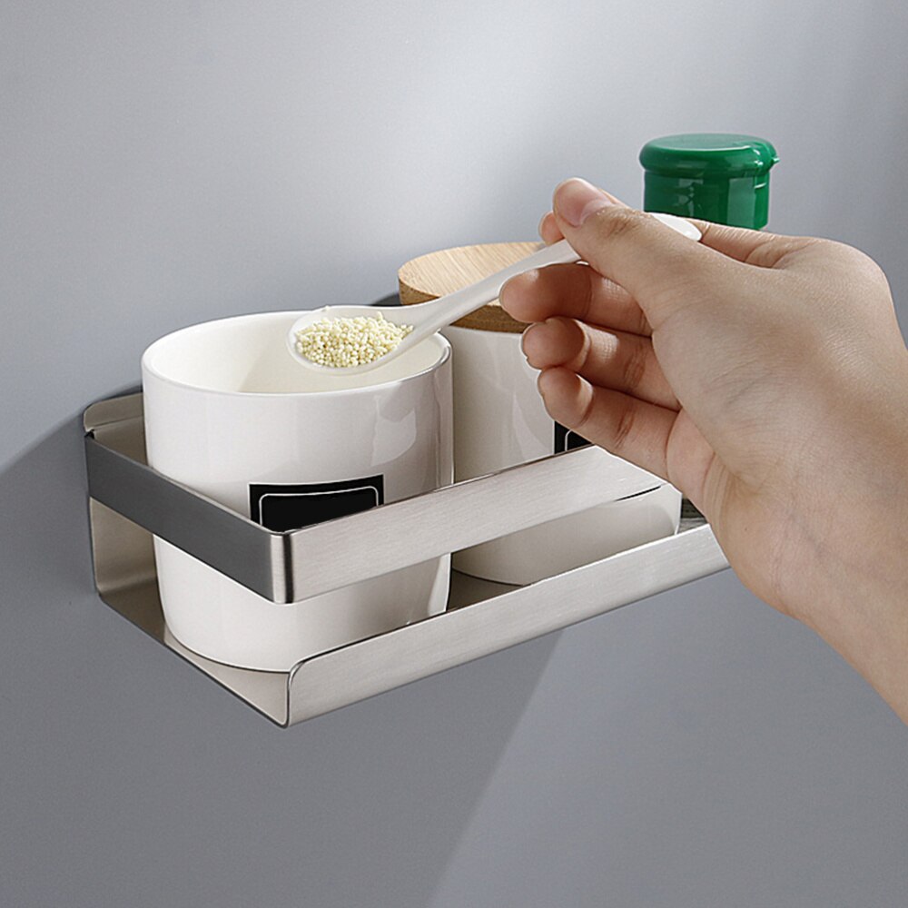 Rostfritt stålvaruhylla hållbar vägghylla badrumsf... – Grandado