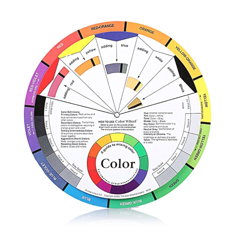 Paper Card Color Mixing Wheel Ink Chart Guidance R... – Grandado