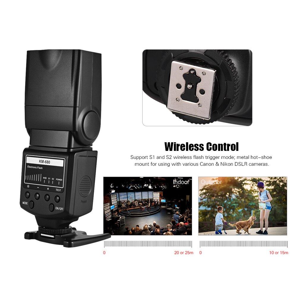 On-camera Flash Light Speedlite Speedlight with Ad... – Vicedeal