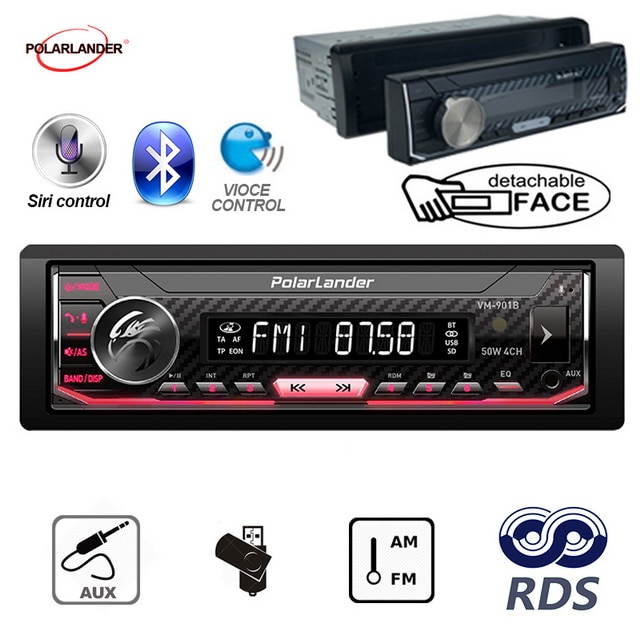 1 Din Detachable RDS Car Radio Millions Colors Car... – Grandado
