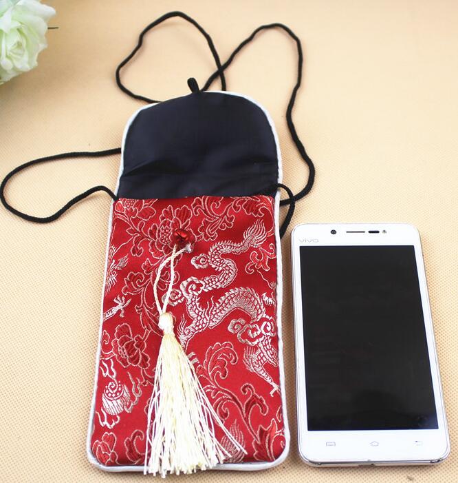 17x9cm Silk Cell Phone Cover Mobile Bag Case Pouch... – Grandado