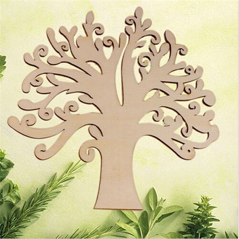 10pcs/pack Wooden Autumn Tree Craft Craft Blank We... – Grandado