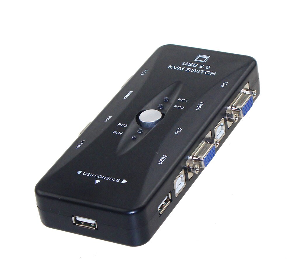 Neue USB 2,0 Kvm-switch 4 Ports VGA Selector Druck... – Vicedeal