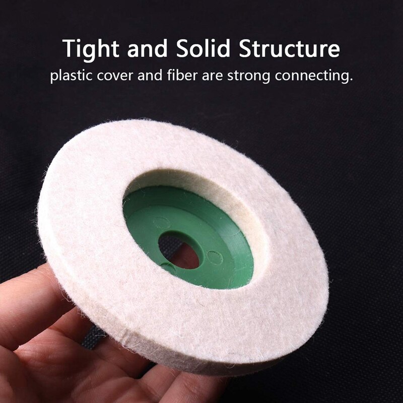 10Pcs 100Mm 4 Inch Wool Buffing Round Polishing Wh... – Vicedeal