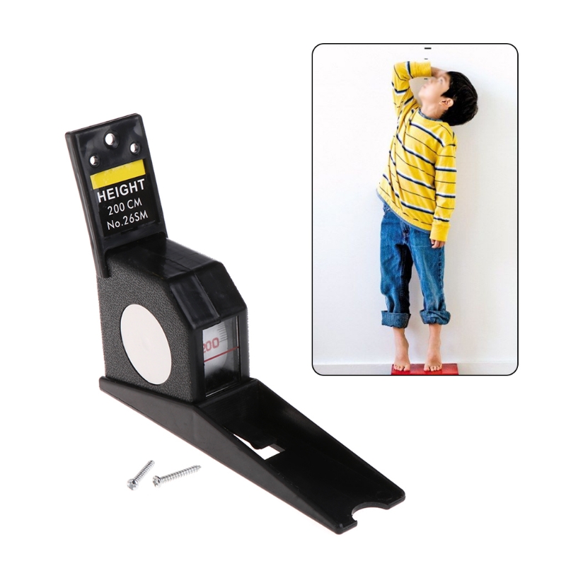 Stadiómetro negro de 200cm, medidor de altura mont... – Grandado