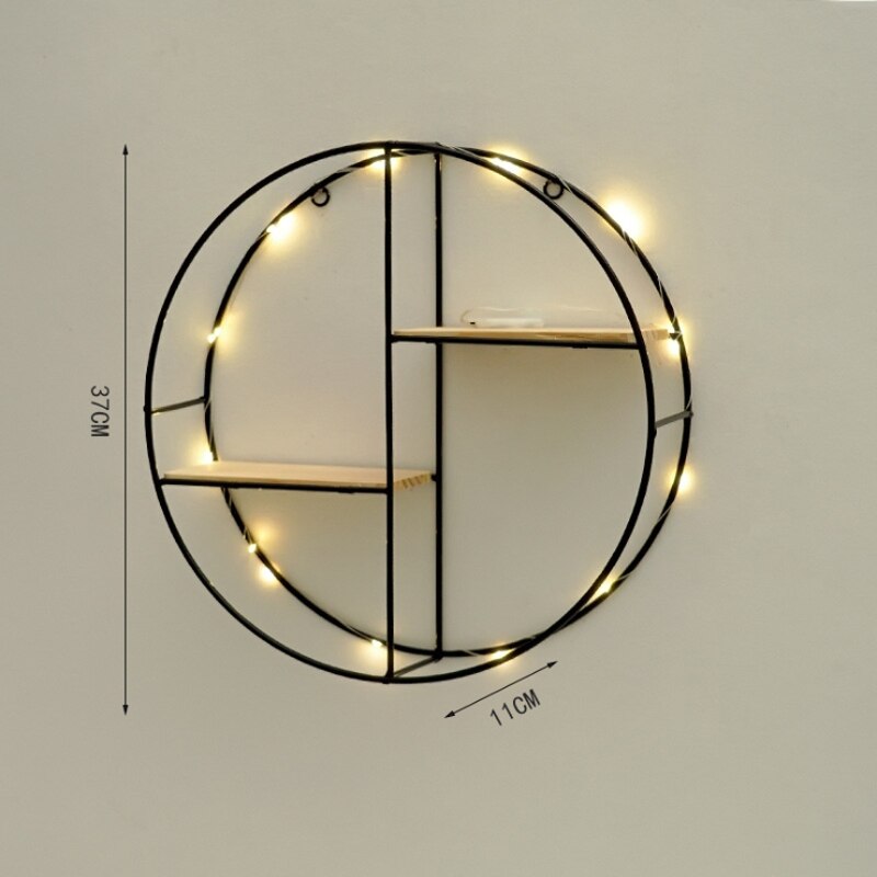 Nordic Iron Hexagonal Grid Wall Shelf Storage Rack... – Vicedeal