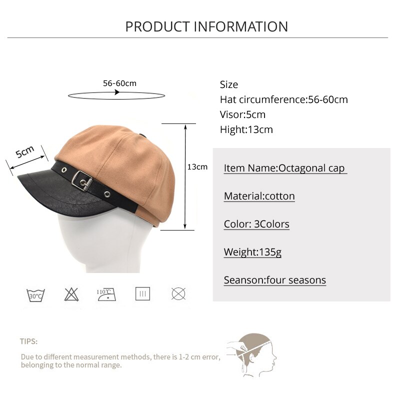 FUODRAO Women Octagonal Hats British Vintage Beret... – Vicedeal