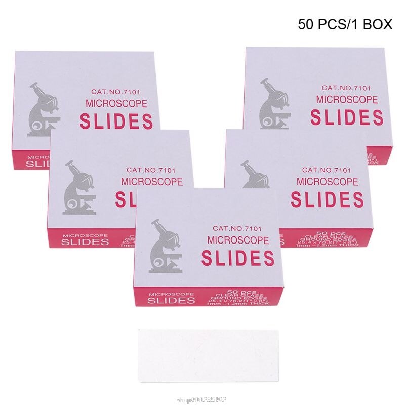 50 Pcs 7101 Polished Edge Microscope Slides for Pr... – Vicedeal