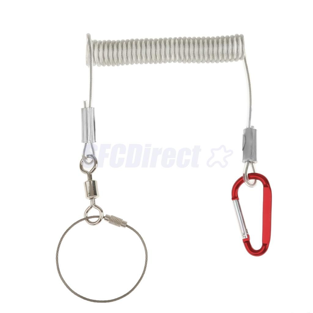 1.4M Stretch Steel Wire Spring Coil Lanyard Rope w... – Grandado