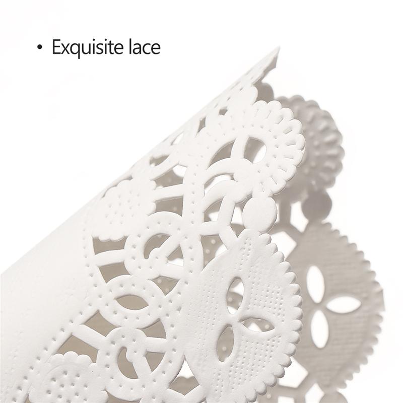 100pcs Disposable Oil-Absorbing White Lace Paper D... – Grandado