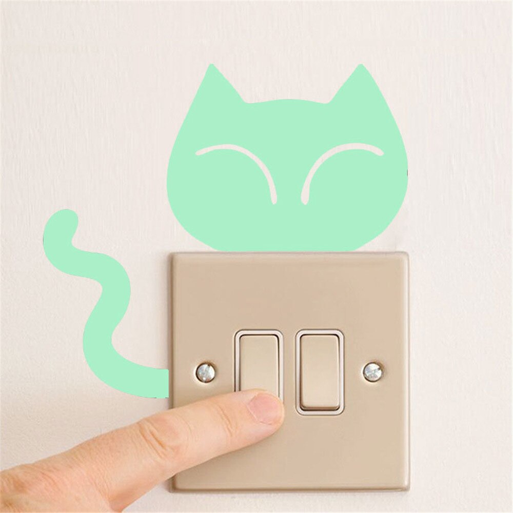 Cute Kitten Cat Luminous Noctilucent Glow Switch W... – Vicedeal
