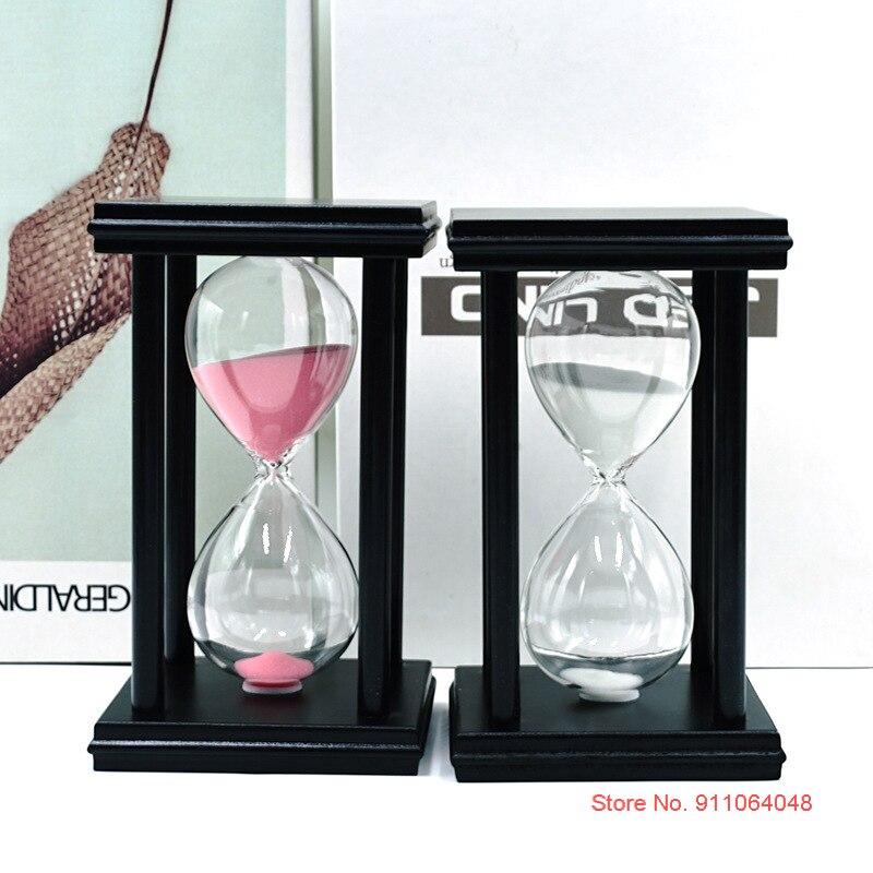 Reloj de arena Vintage de madera negra, cronómetro... – Grandado