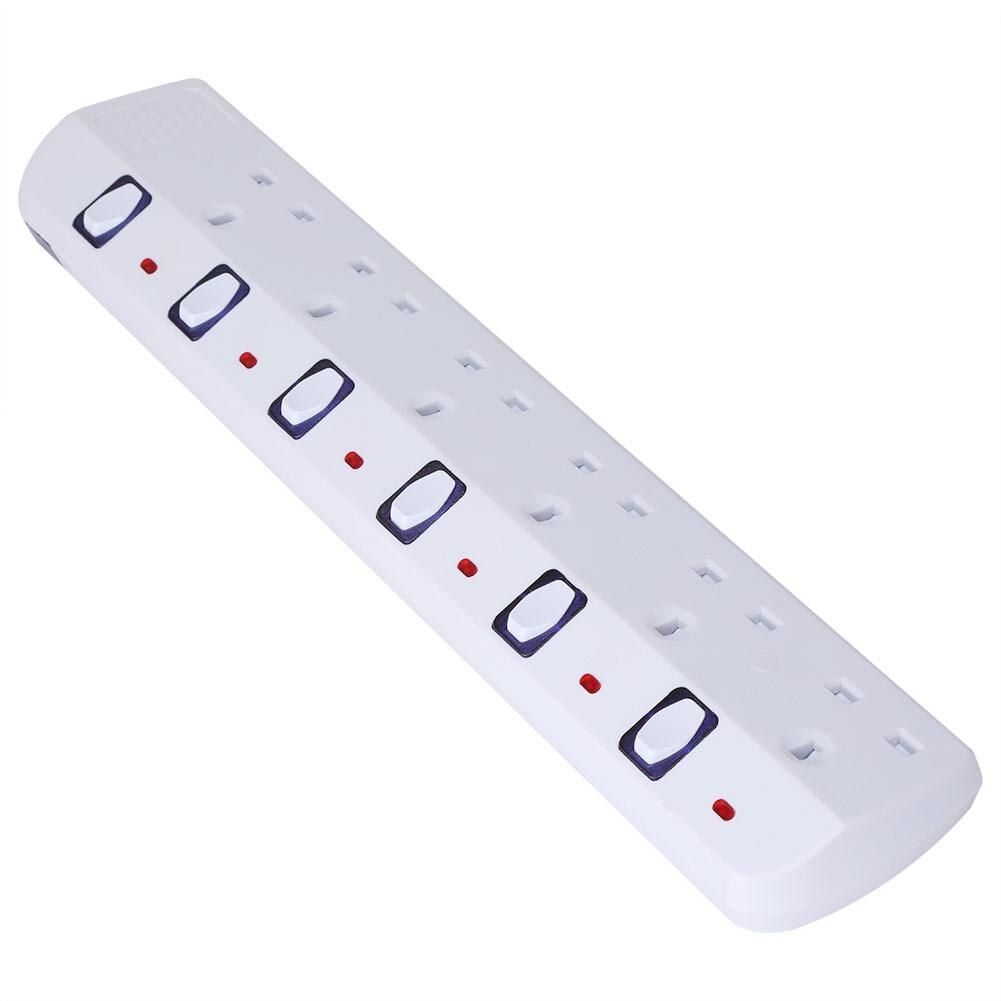 6 Outlets Uk Plug Power Socket Multifunction Adapt Vicedeal