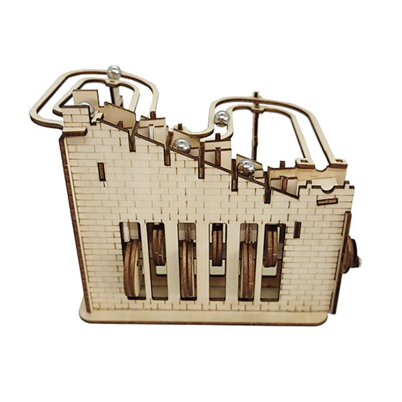 3D Wooden Puzzle Marble Run Rotating Track Mechani... – Grandado