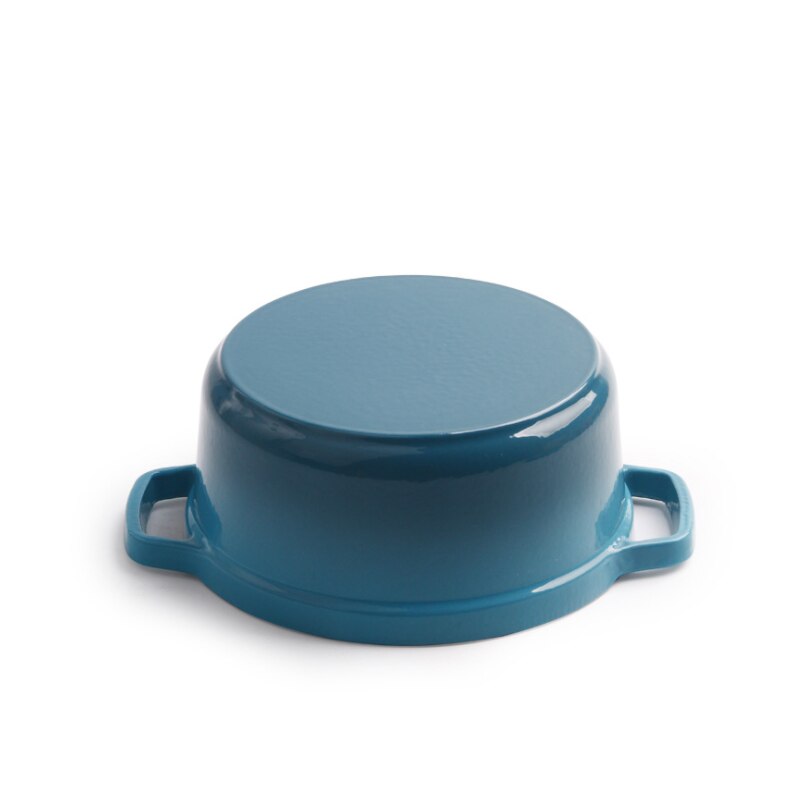 22cm Cast Iron Blue Enamel Stew Pot – Grandado