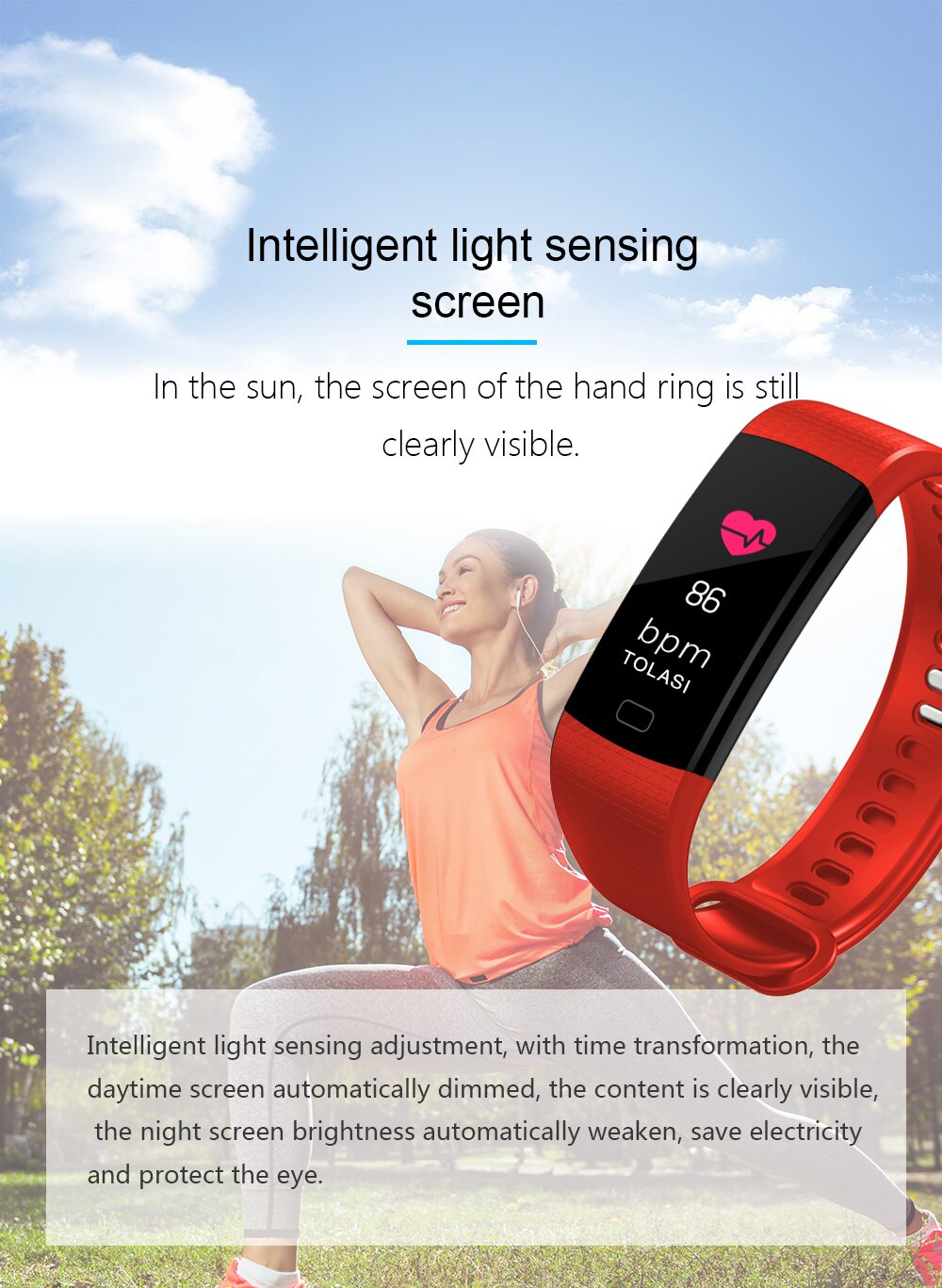 Tolasi Vrouwen Mannen Smart Pols Band Bluetooth Ha... – Grandado