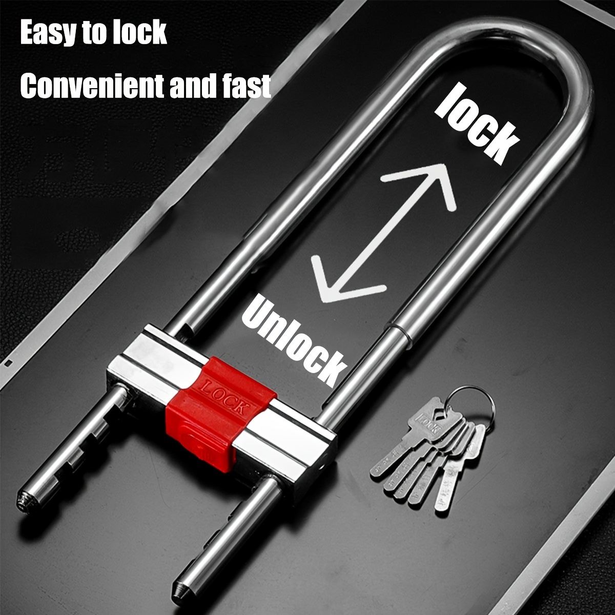 Bicycle Combination U-Shaped Lock, Heavy-Duty U-Sh... – Grandado