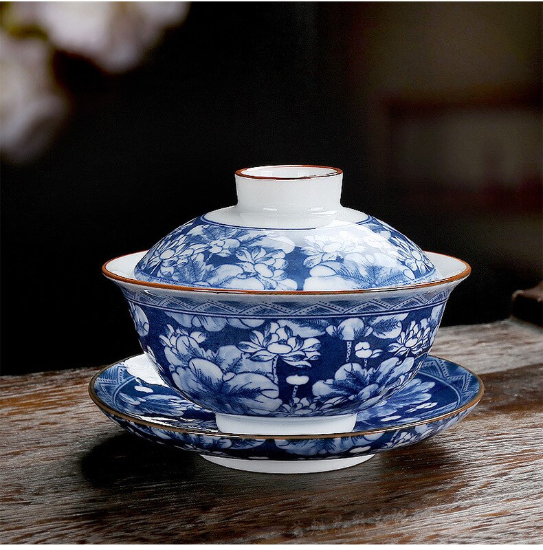 Tea Cup Ceramic Sancai Tea Set Household Thick Hea... – Vicedeal