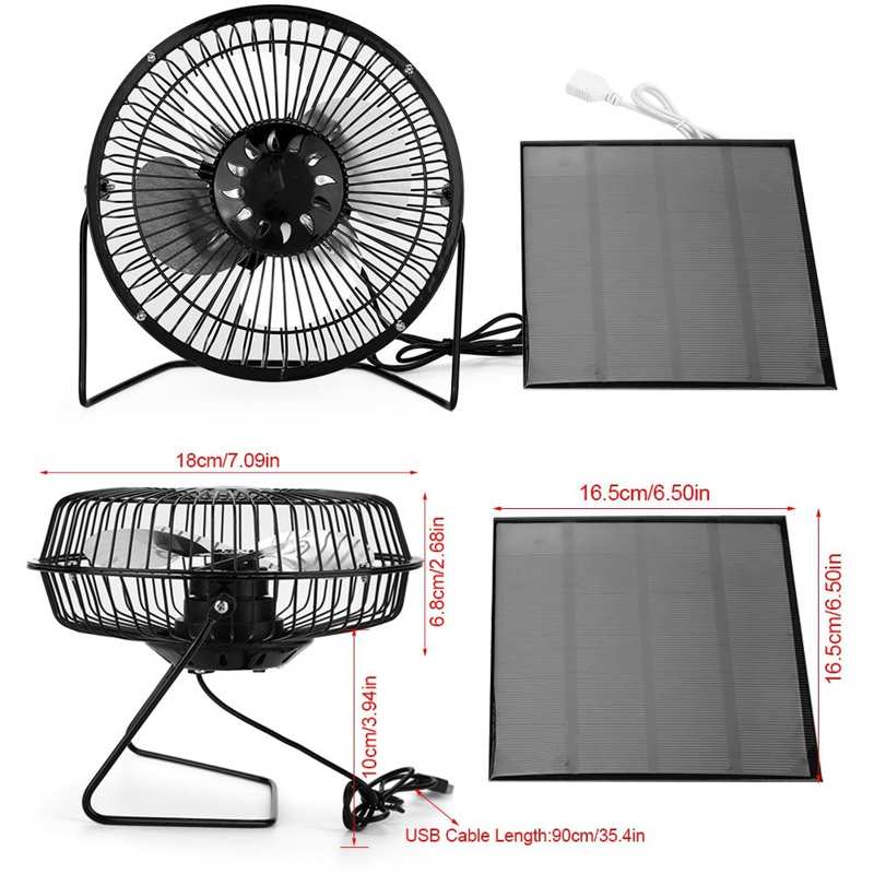USB Solar Panel Powered Mini Portable Fan for Cool... – Vicedeal