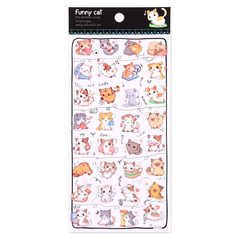Kawaii Cat Pet Friend PVC Transparent Stickers Scr... – Vicedeal