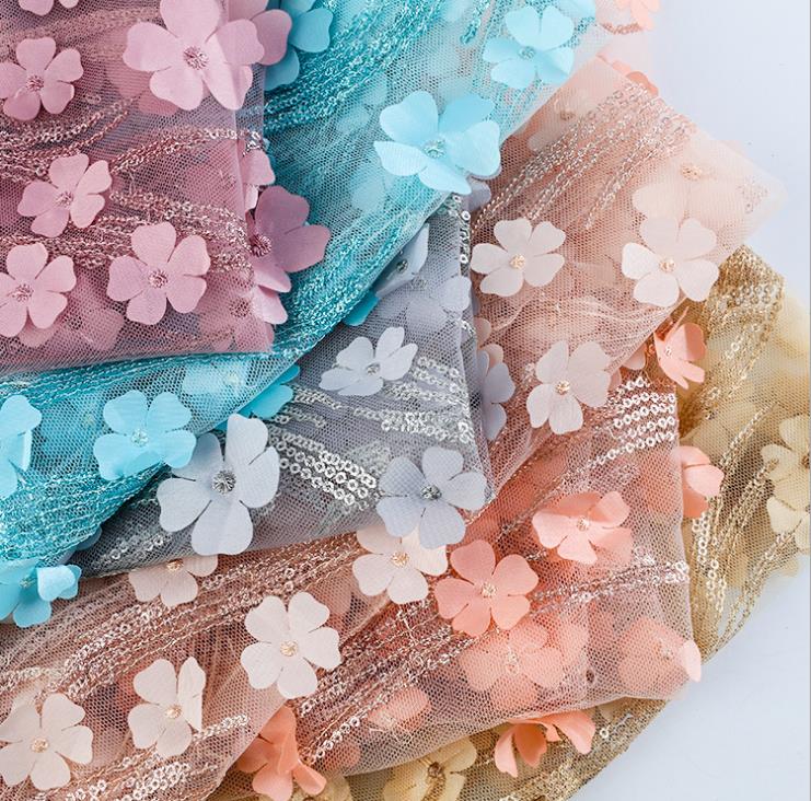 Three-dimensional Flowers Embroidered High-end Chi... – Grandado